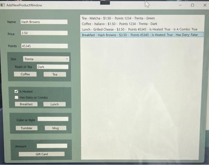 Solved CSI 124 programming III how to create the following | Chegg.com