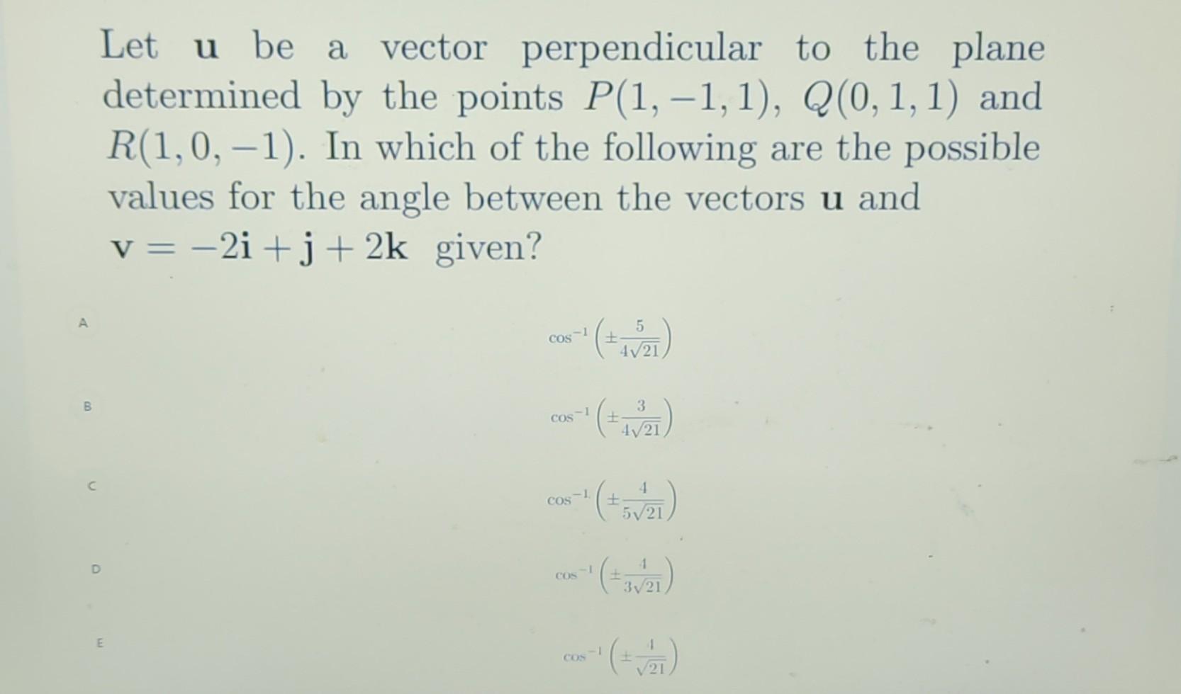 Solved Let u be a vector perpendicular to the plane | Chegg.com
