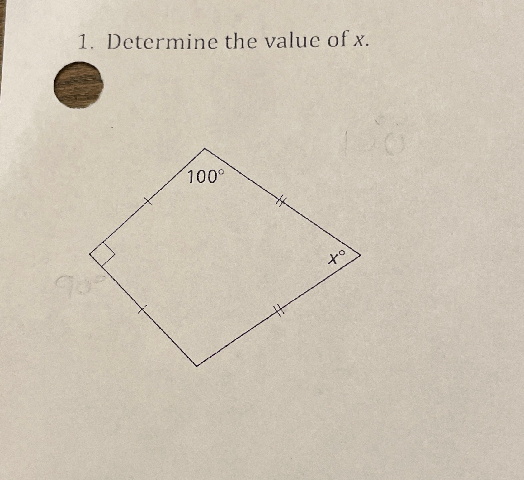 Solved Determine the value of x. | Chegg.com
