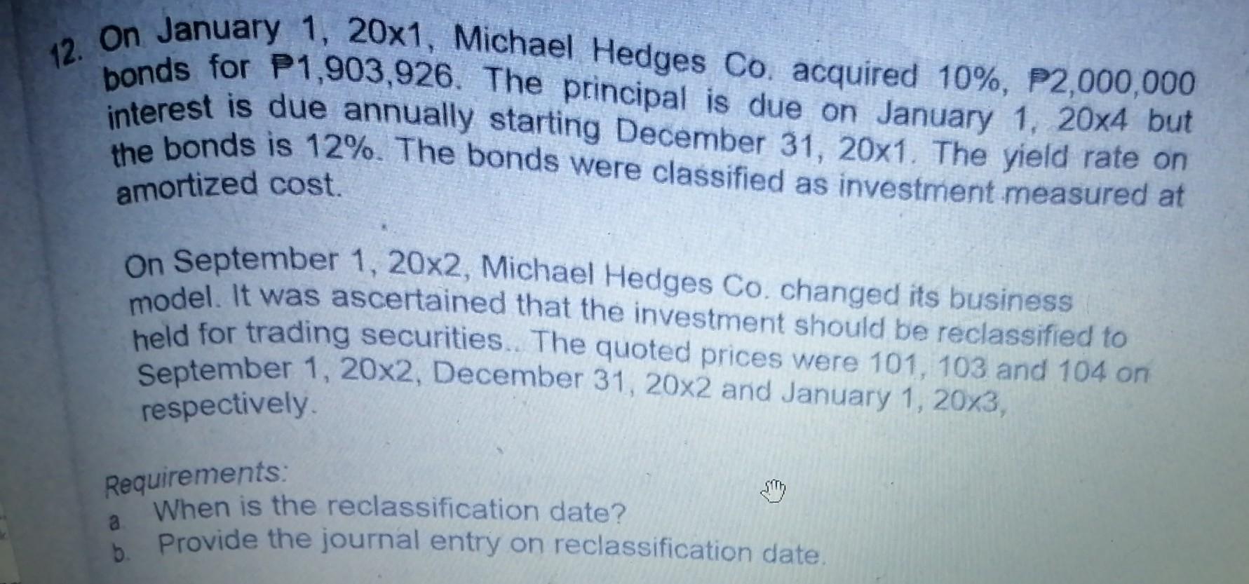 solved-12-on-january-1-20x1-michael-hedges-co-acquired-chegg