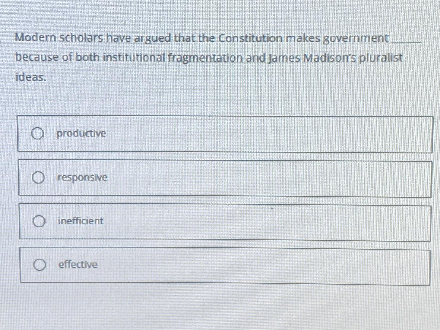 Solved Modern scholars have argued that the Constitution | Chegg.com