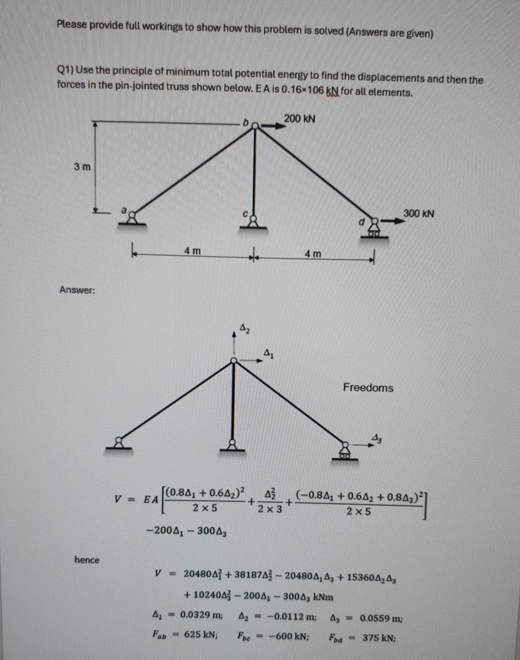 Solved Please provide full workings to show how this problem | Chegg.com