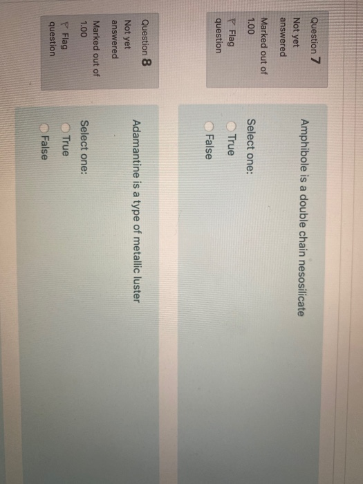 Solved Question 7 Amphibole is a double chain nesosilicate | Chegg.com