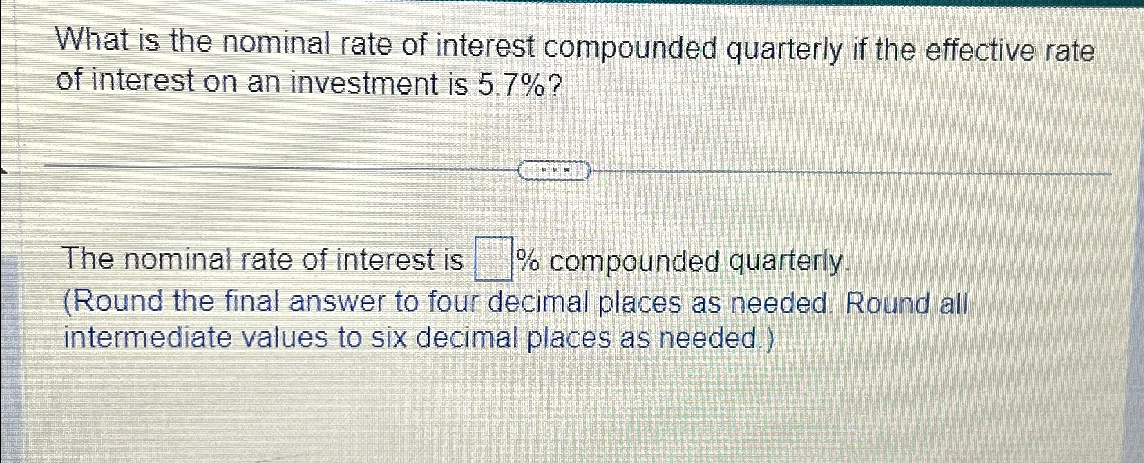 Solved What is the nominal rate of interest compounded | Chegg.com