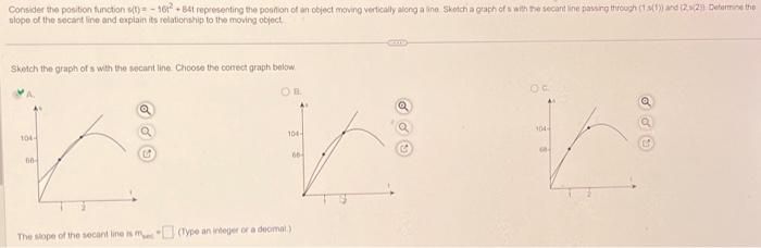 Solved blope of the socant line and eupiain its relationahis | Chegg.com