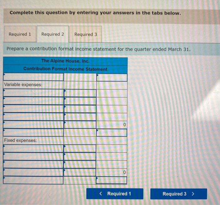 Solved Exercise 1-15 Traditional and Contribution Format | Chegg.com