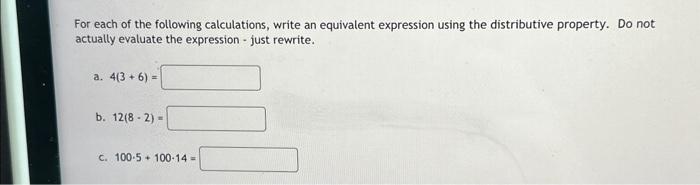 Solved For each of the following calculations, write an | Chegg.com