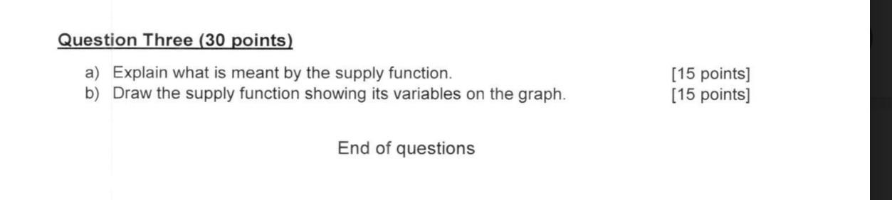 Solved Question Three ( 30 points) a) Explain what is meant | Chegg.com