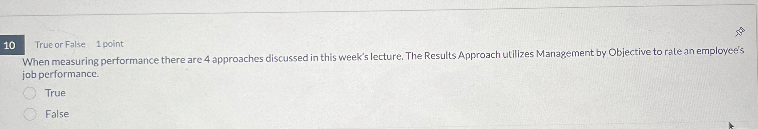 Solved 10True or False 1 ﻿pointWhen measuring performance | Chegg.com