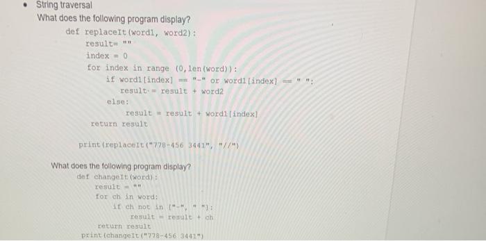 Solved Louny • String basics, string operations, string | Chegg.com