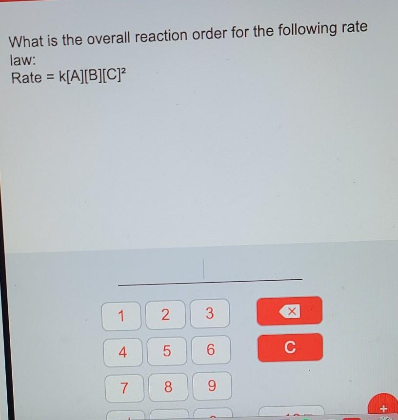 Solved What is the overall reaction order for the following | Chegg.com