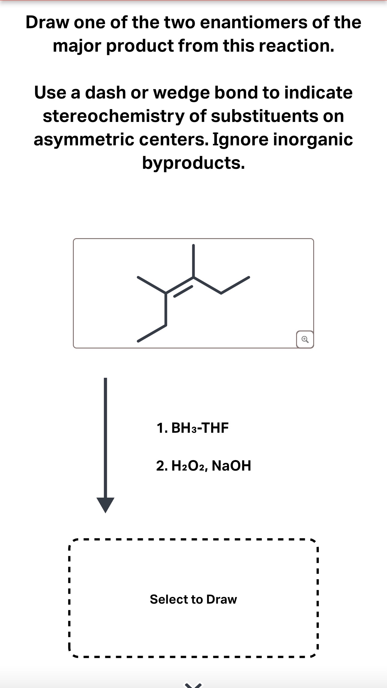 [Solved]: Draw one of the two enantiomers of the major produ