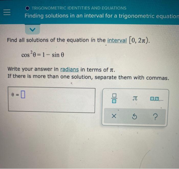 Solved Trigonometric Identities And Equations Finding