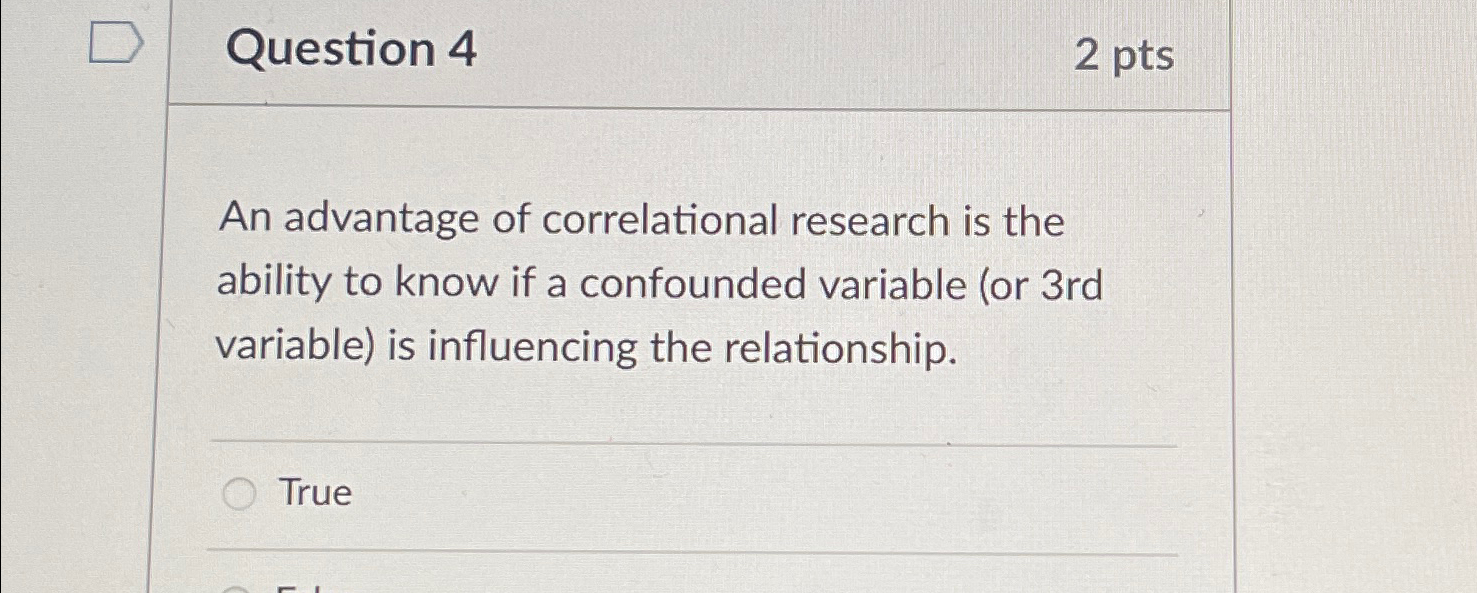 Solved Question 42 ﻿ptsAn advantage of correlational | Chegg.com