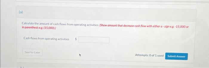 Solved Use the following information to perform the | Chegg.com