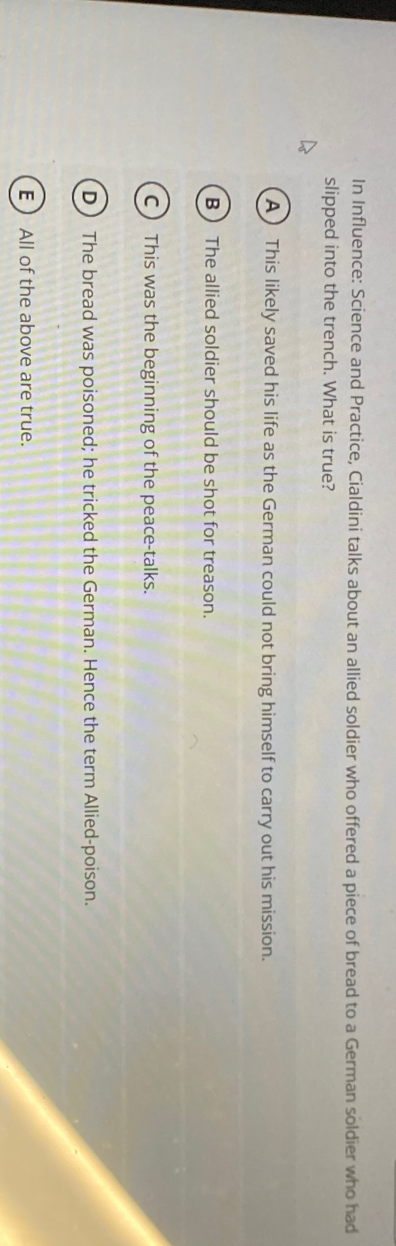 Solved In Influence: Science and Practice, Cialdini talks | Chegg.com