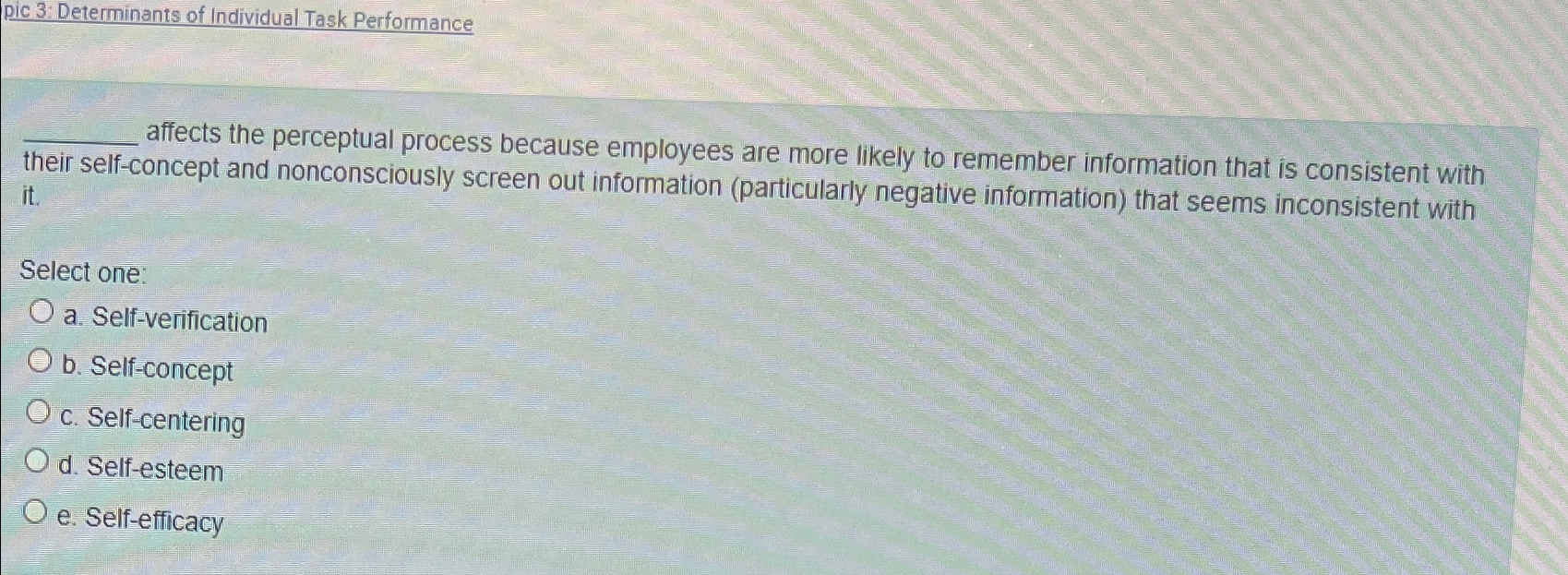 Solved Pic 3: Determinants of Individual Task Performanceq, | Chegg.com