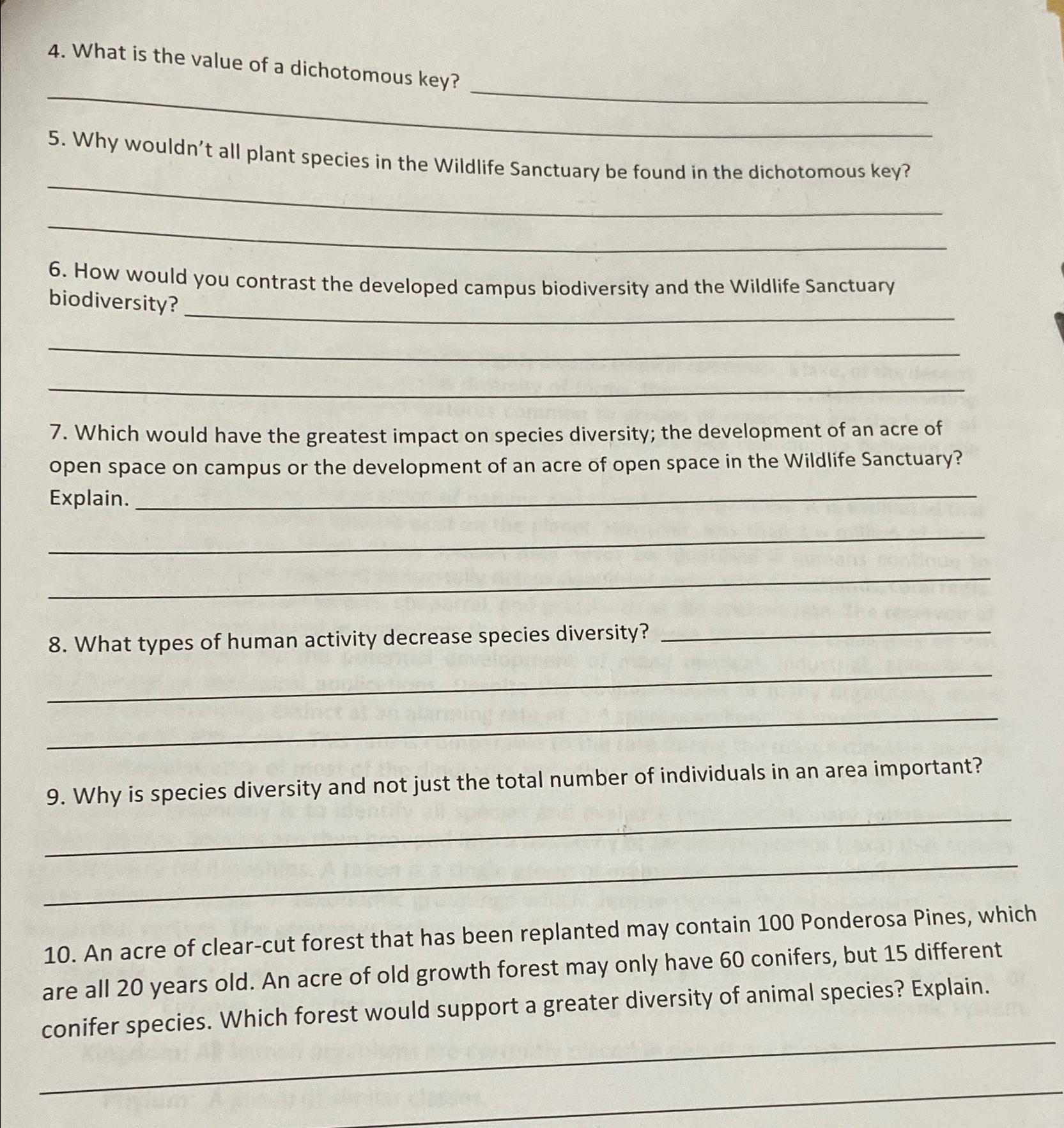 Solved What is the value of a dichotomous key?Why wouldn't | Chegg.com