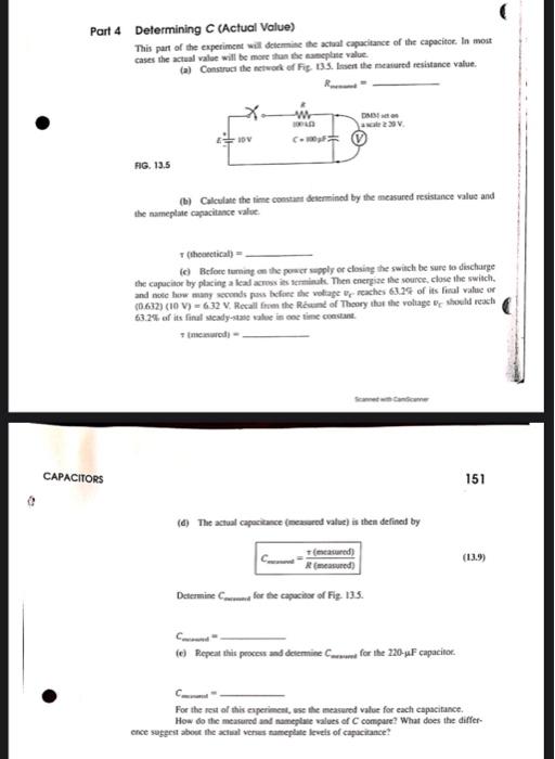 Solved PROCEDURE Part 1 Basic Series R-C Circuit (a) | Chegg.com