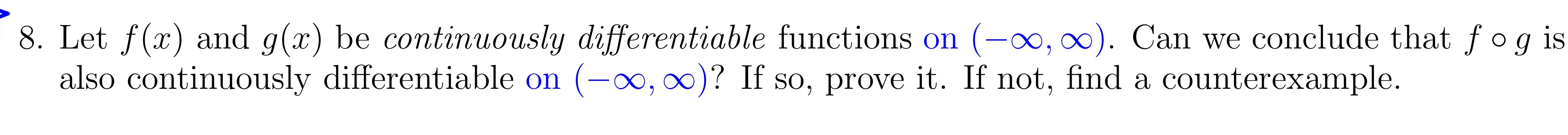 Solved Let f(x) ﻿and g(x) ﻿be continuously differentiable | Chegg.com