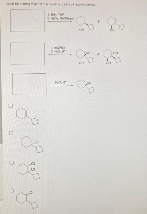 Solved Select possible approaches for the reaction below. | Chegg.com