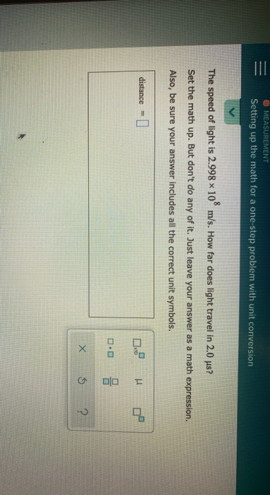 Solved OR MEASUREMENT Setting up the math for a one-step | Chegg.com