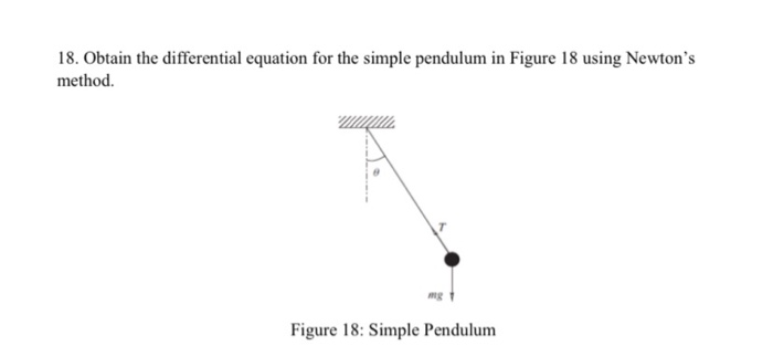 Solved 18. Obtain the differential equation for the simple | Chegg.com