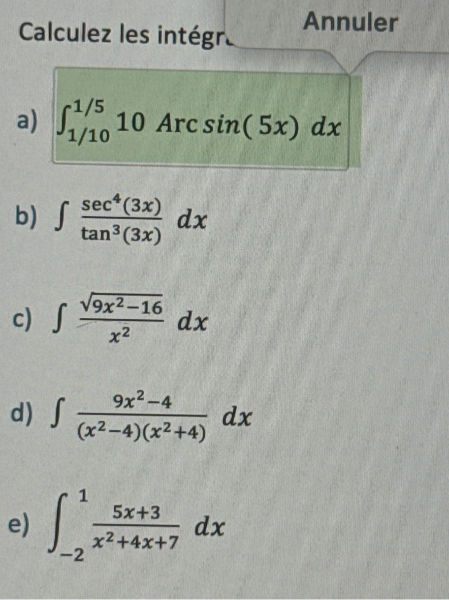Solved Calculez les | Chegg.com