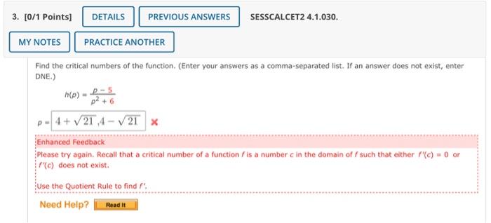 Solved Find the critical numbers of the function. (Enter | Chegg.com