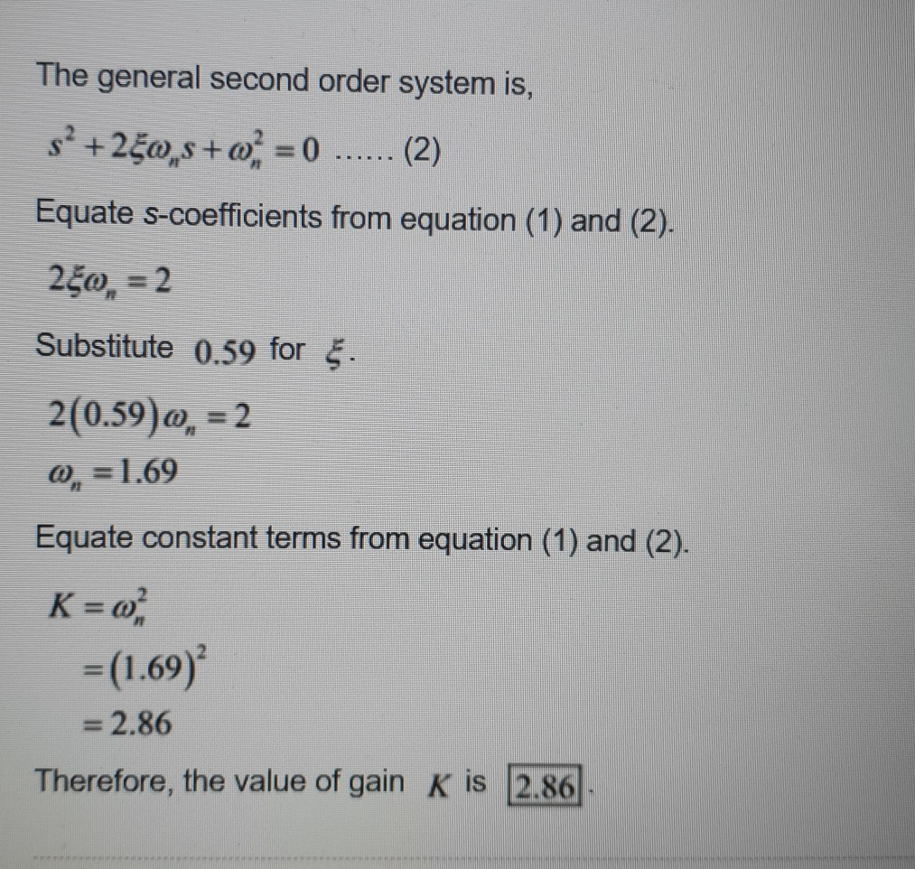 For the unity feedback system shown in Fig., specify | Chegg.com