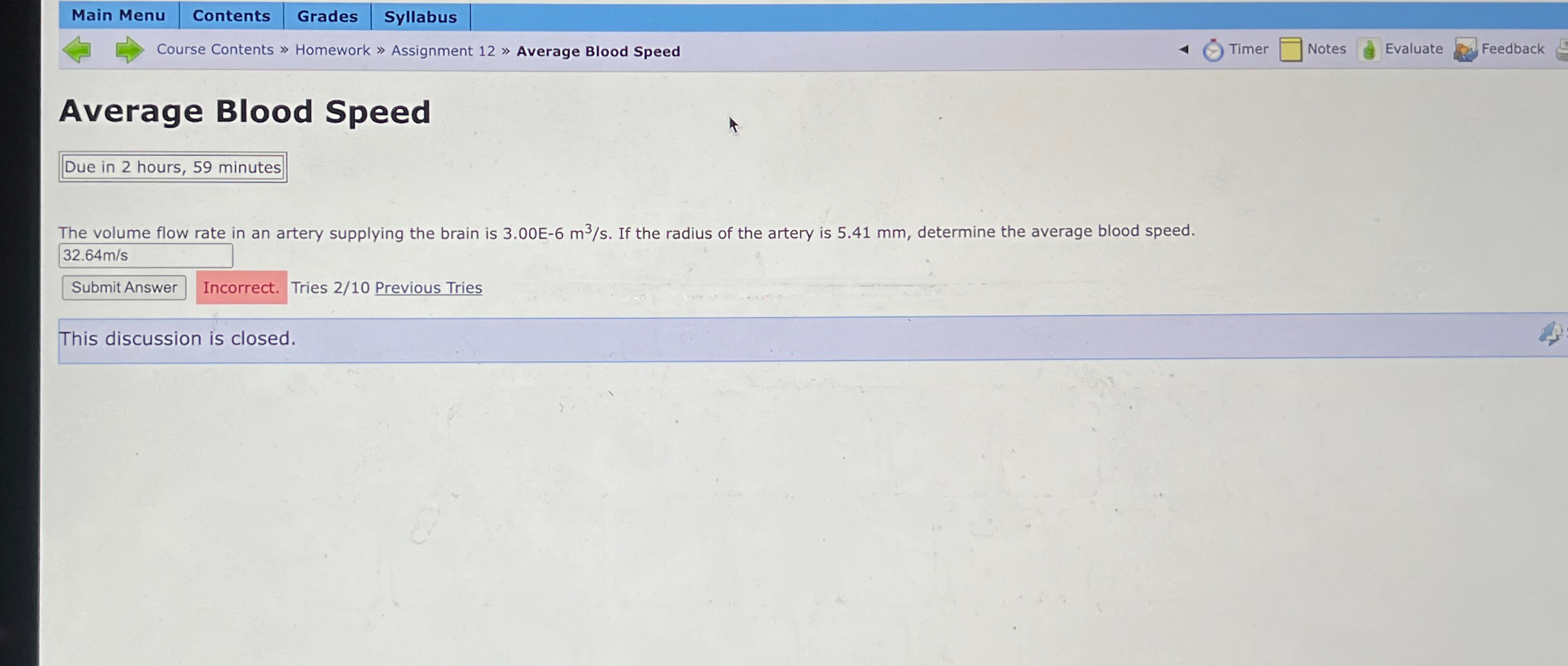 Solved Main MenuContentsGradesSyllabusCourse Contents» | Chegg.com