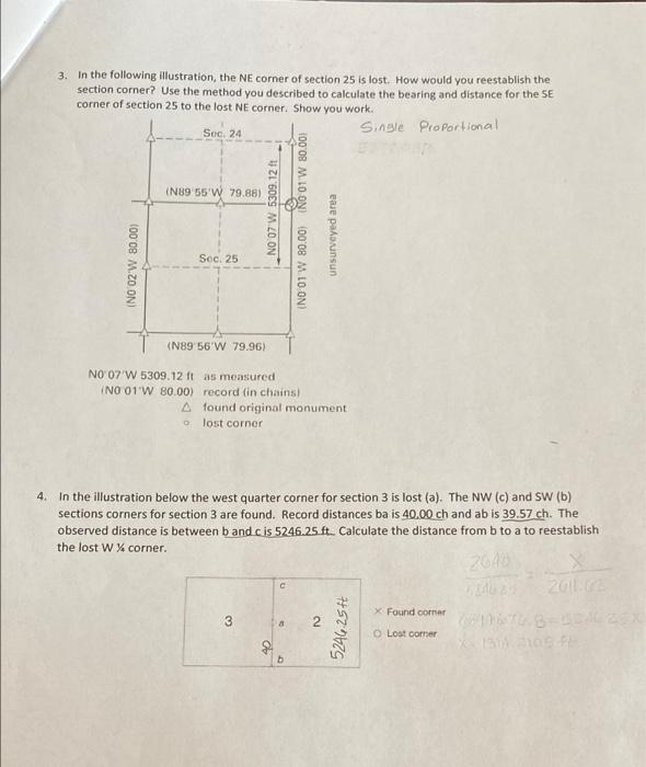 3. In the following illustration, the NE corner of | Chegg.com