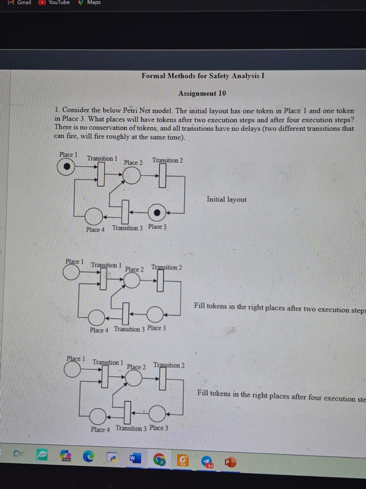 Solved Formal Methods for Safety Analysis I Assignment 10 1. | Chegg.com