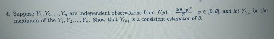 Solved Suppose Y1,Y2,dots,Yn ﻿are independent observations | Chegg.com