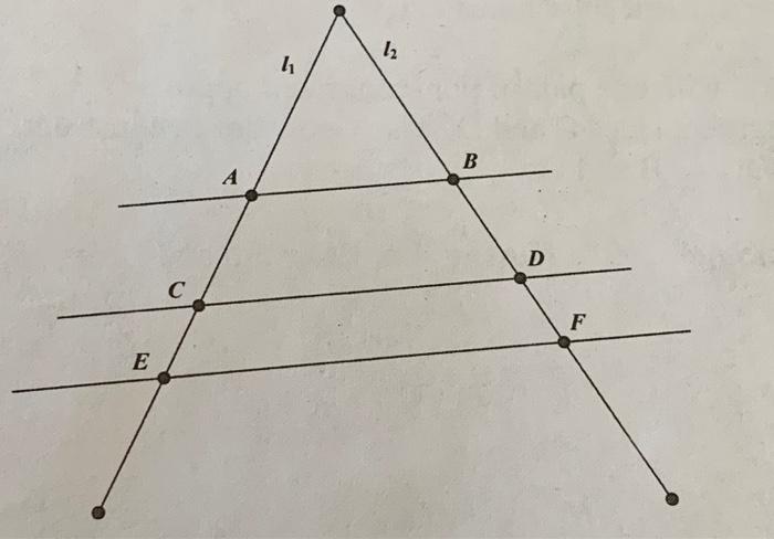 Solved Let L1 and L2 be two lines cut by parallel lines AB, | Chegg.com Solved Let L1 and L2 be two lines cut by parallel lines AB, | Chegg.com