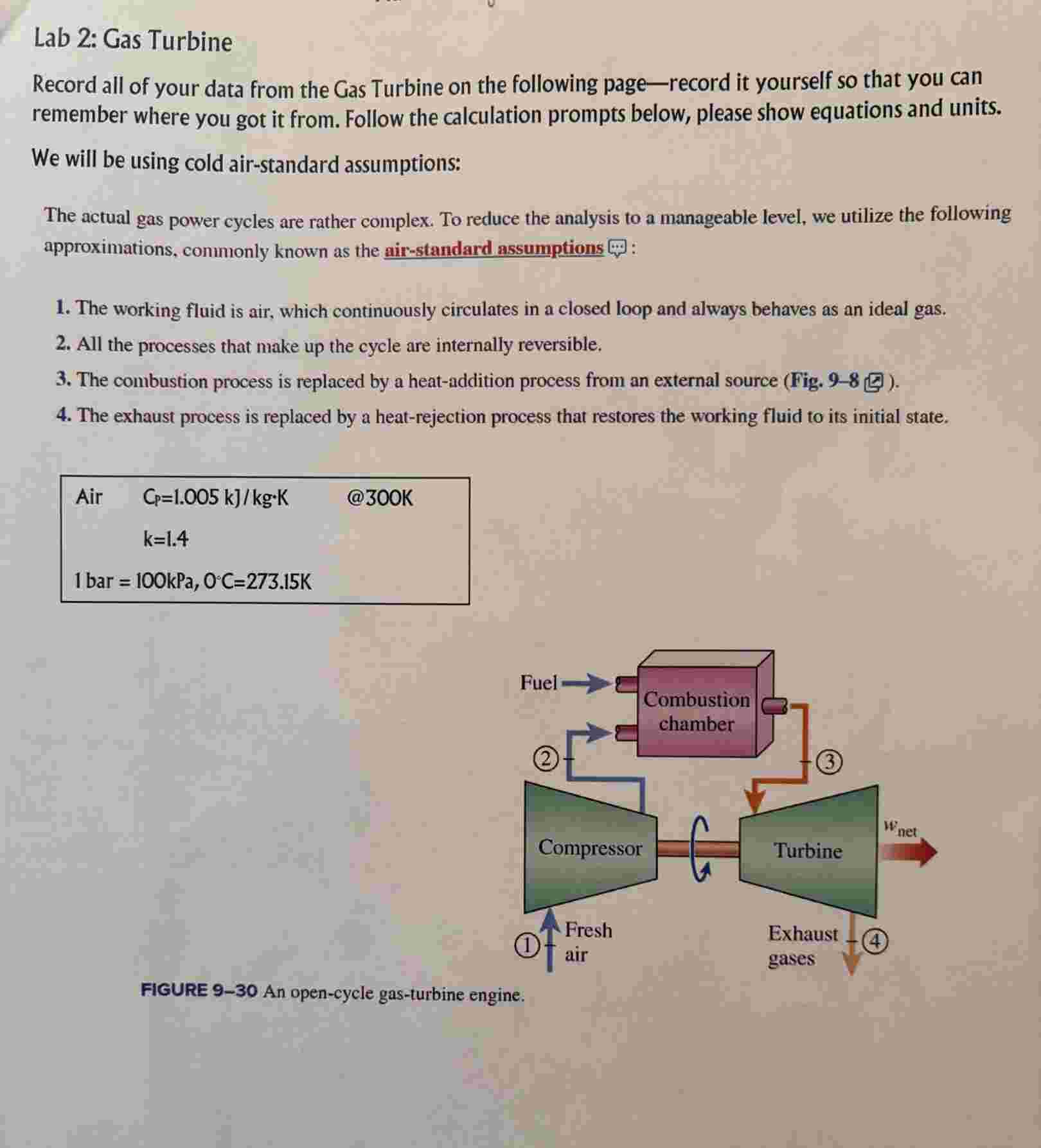 Solved Lab 2: Gas TurbineRecord all of ﻿your data from the | Chegg.com
