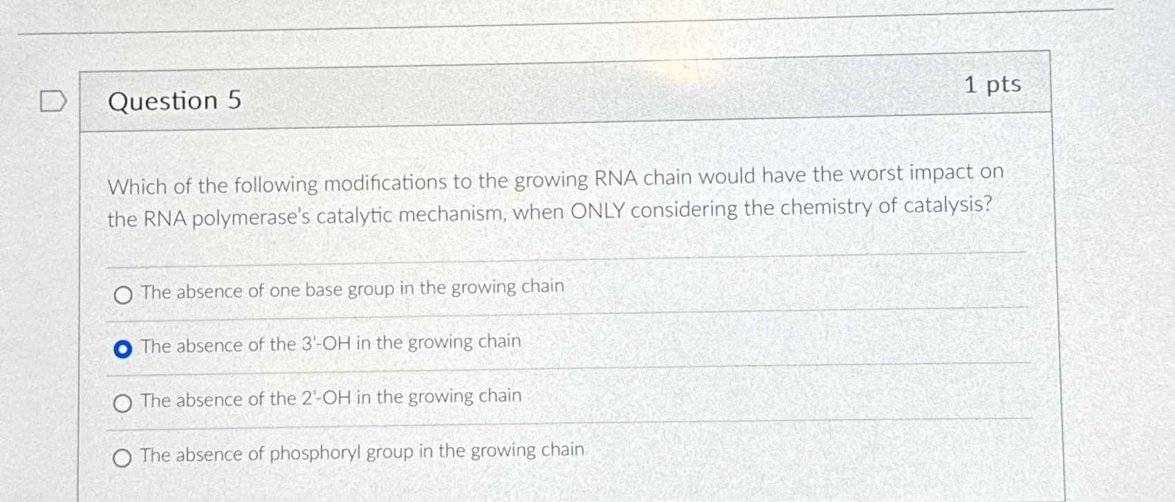 Solved Question 51 ﻿ptsWhich of the following modifications | Chegg.com