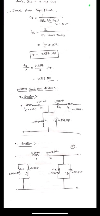 RLC Filters 1. Design a passive Band-Pass filter that | Chegg.com