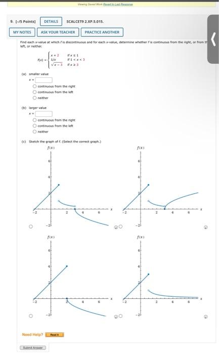 Solved Find each x-value at which f is discontinuous and for | Chegg.com