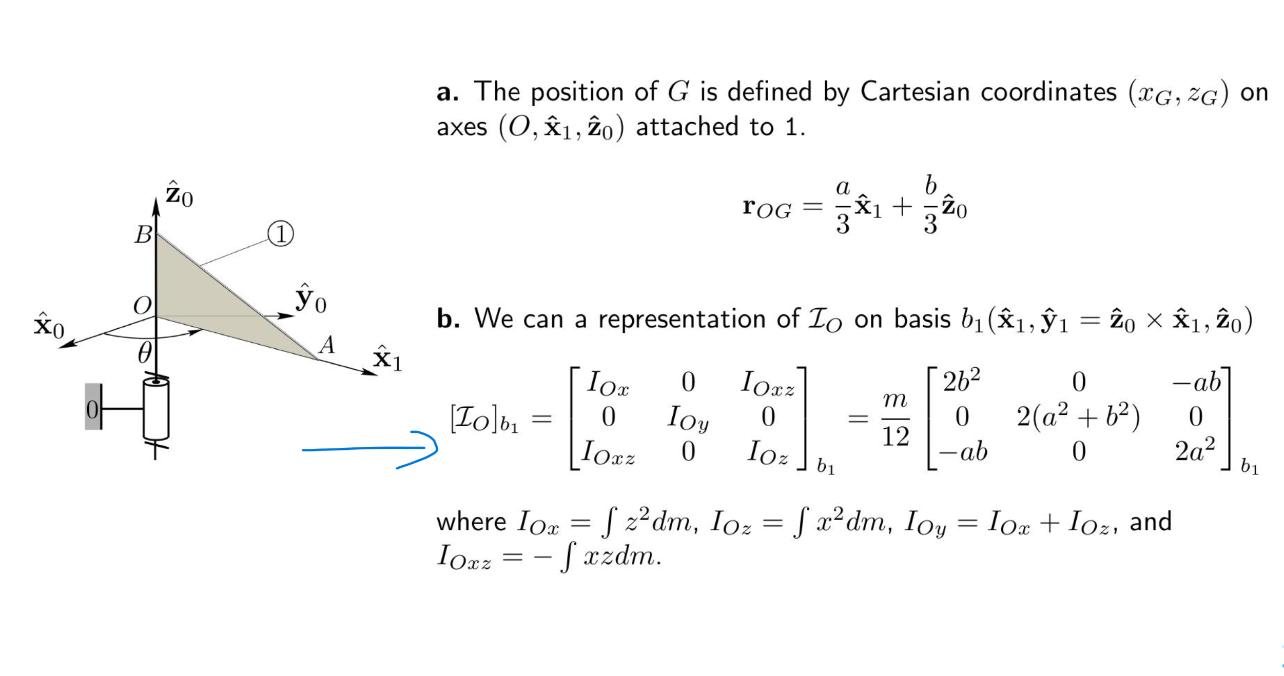 Solved In step B how did we get those values in the inertia | Chegg.com
