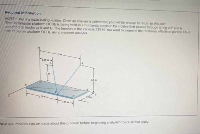 Solved Required information NOTE: This is a multi-part | Chegg.com