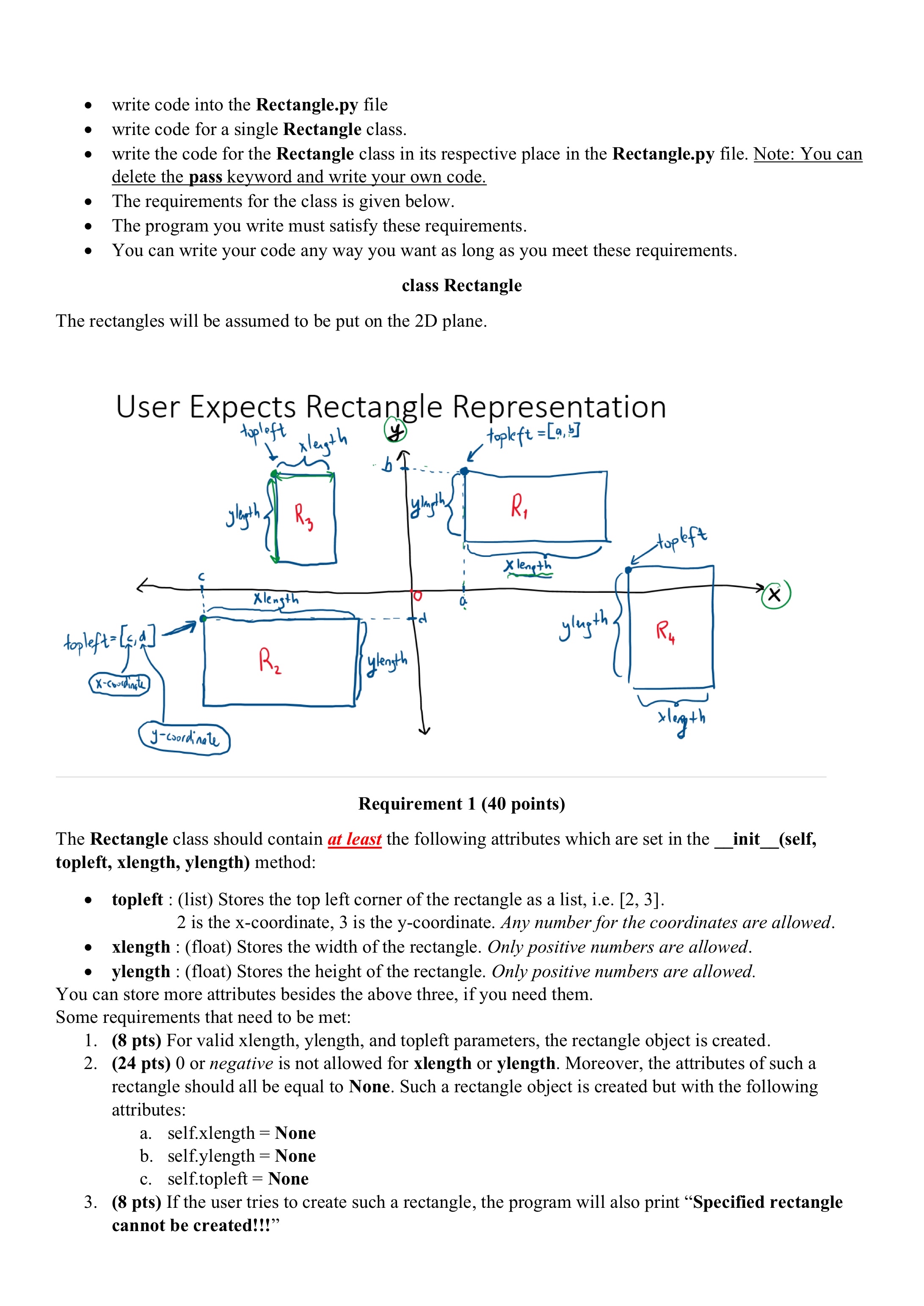 write code into the Rectangle.py filewrite code for a | Chegg.com