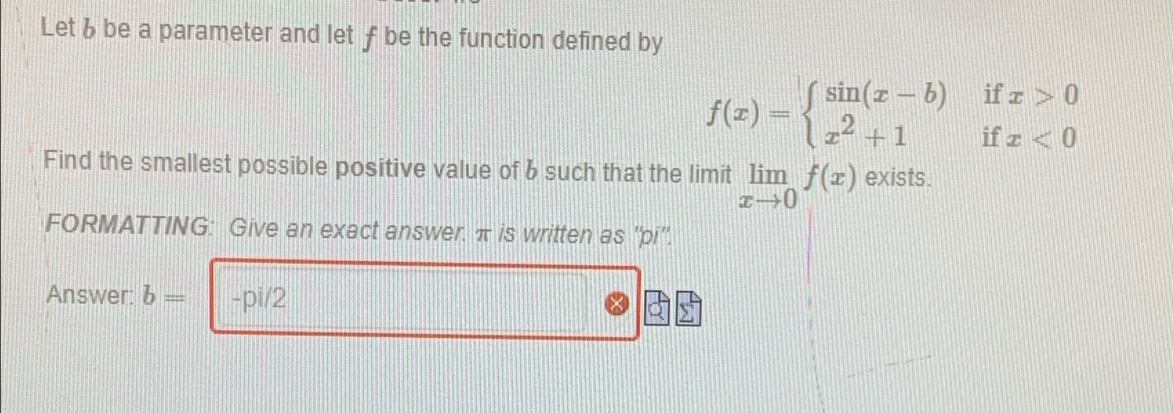 Solved Let b ﻿be a parameter and let f ﻿be the function | Chegg.com