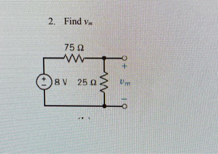 Solved 2. Find vm | Chegg.com