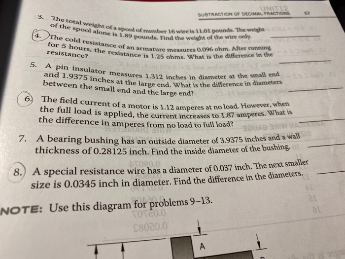Solved The total weight of a spool of number 16 wire is | Chegg.com