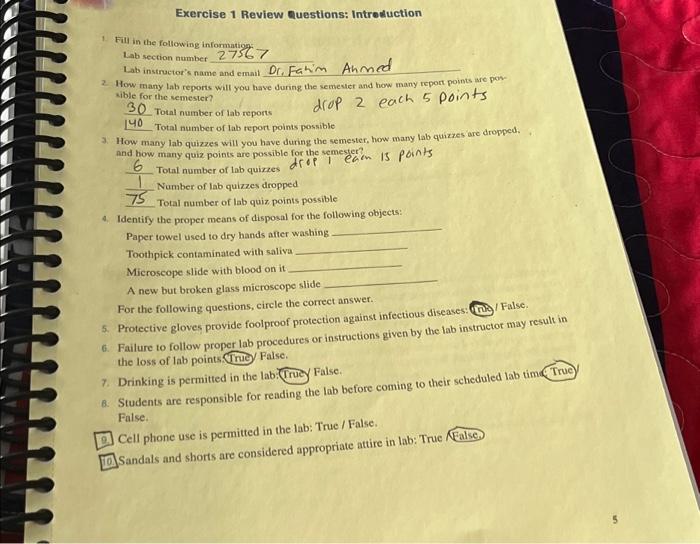 Solved Exercise 1 Review Questions Introduction 1 Fill In