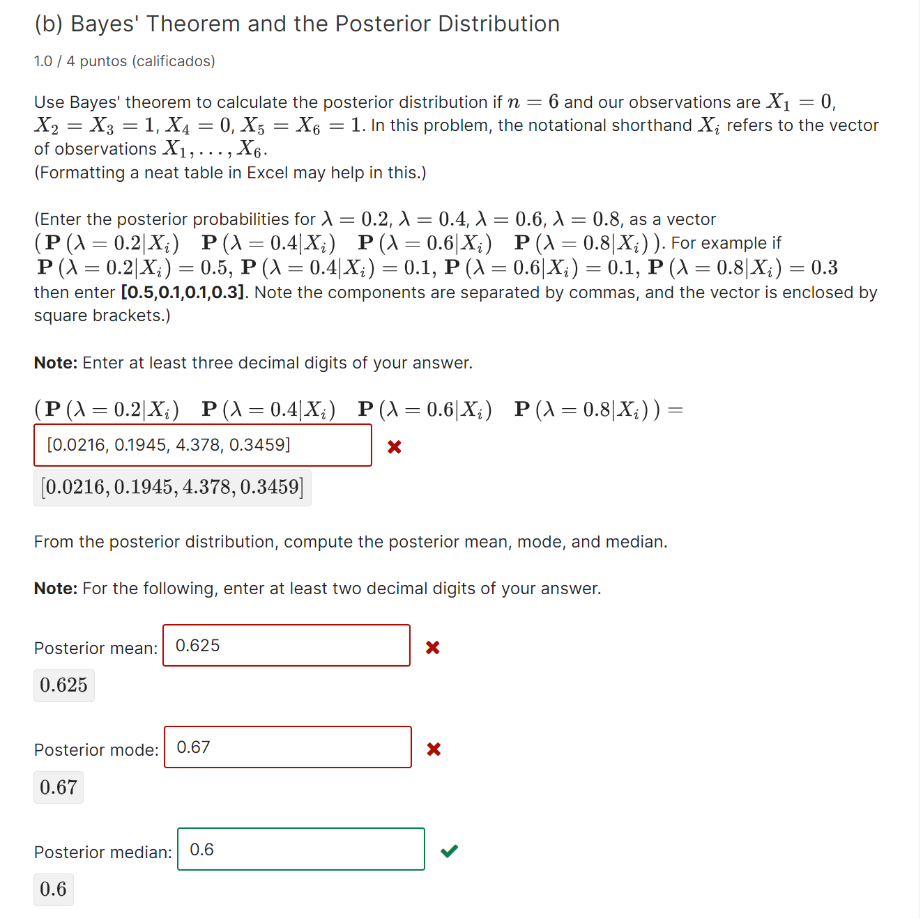 Solved (b) ﻿Bayes' Theorem and the Posterior | Chegg.com