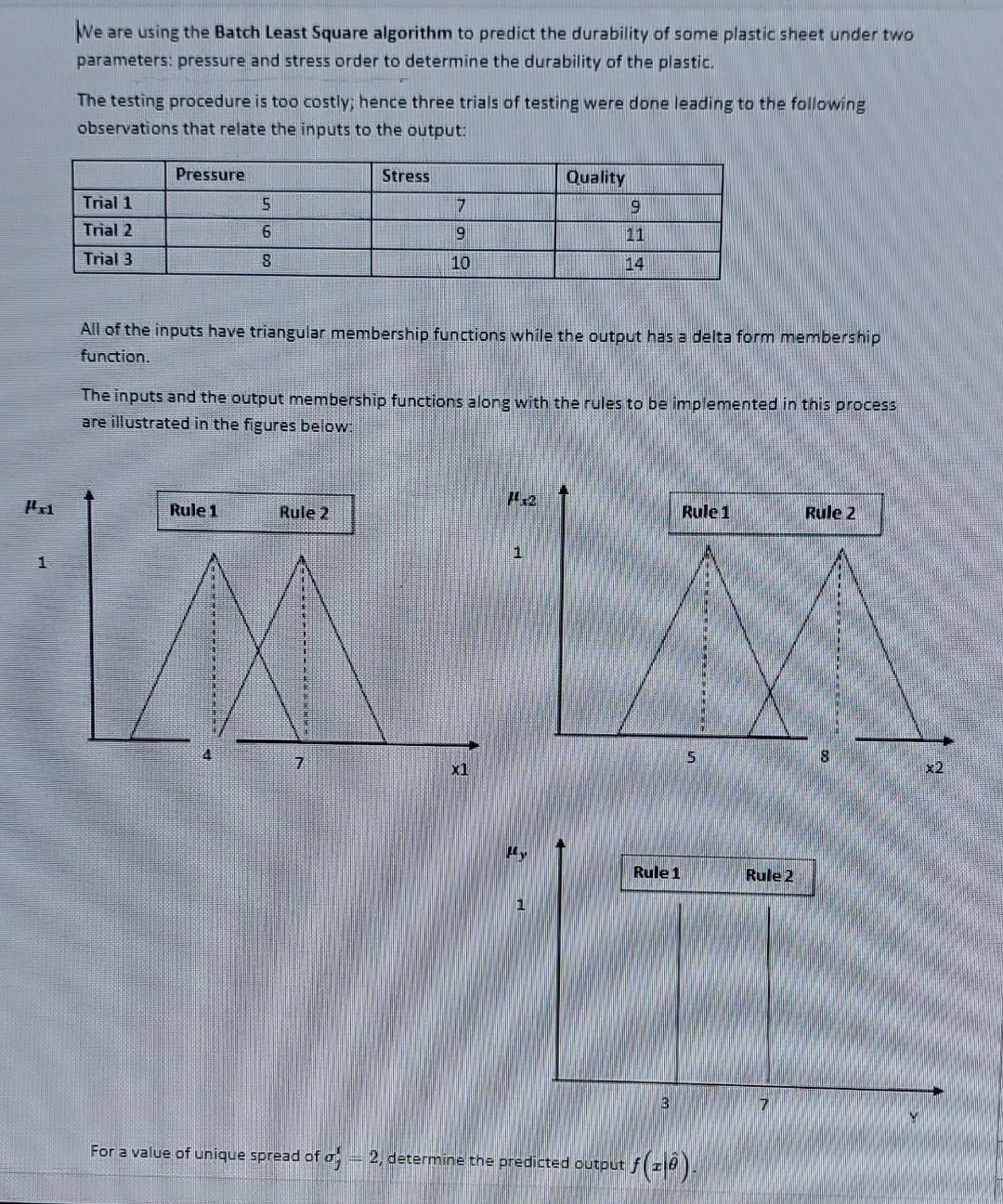 Solved We are using the Batch Least Square algorithm to | Chegg.com