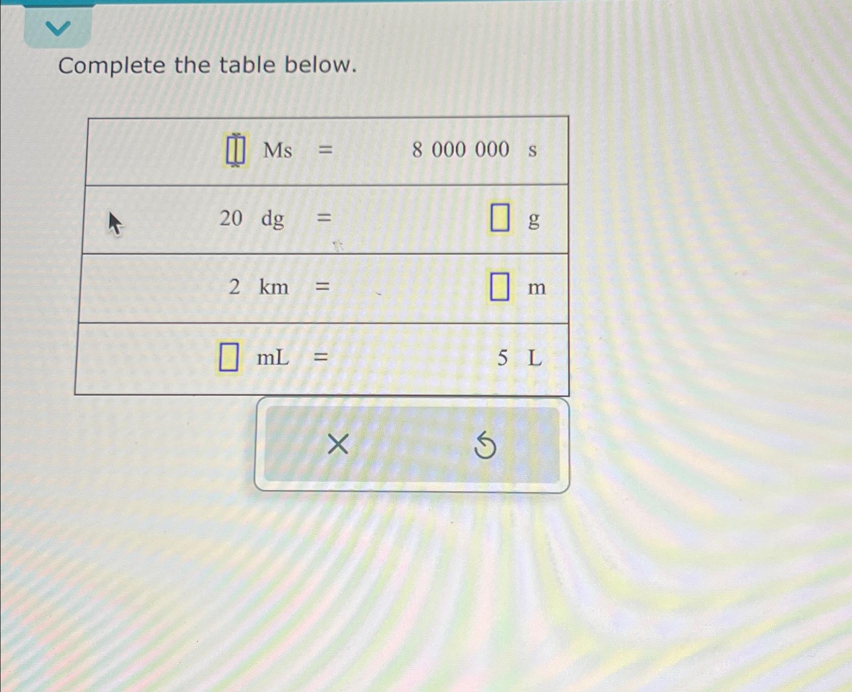 Solved Complete the table | Chegg.com