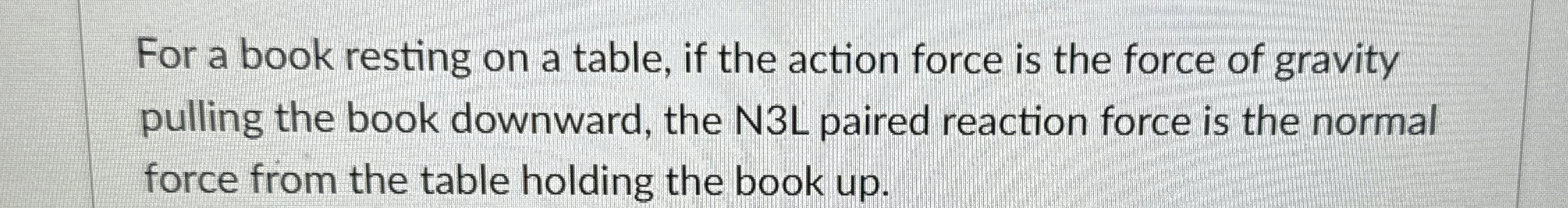 Solved For a book resting on a table, if the action force is | Chegg.com